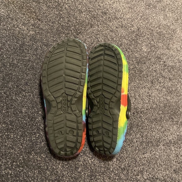CROCS | Shoes | Rainbow Crocs With Fuzzy Insides | Poshmark